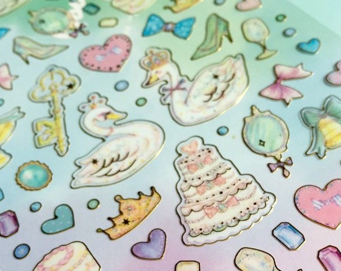 Royal Swan Sticker Swan Couple Love Fancy Fairy Tale Swan - Etsy