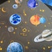 Solar System Planets Outer Space Theme Sticker Moon Earth Jupiter Mars ...