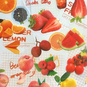 Rainbow Fruit Sticker Superfood Tropical Real Fruit Healing Fruit ...