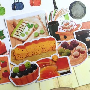Cute Food Characters Stickers Chicken Food Dessert Tarts Mints Fruit ...