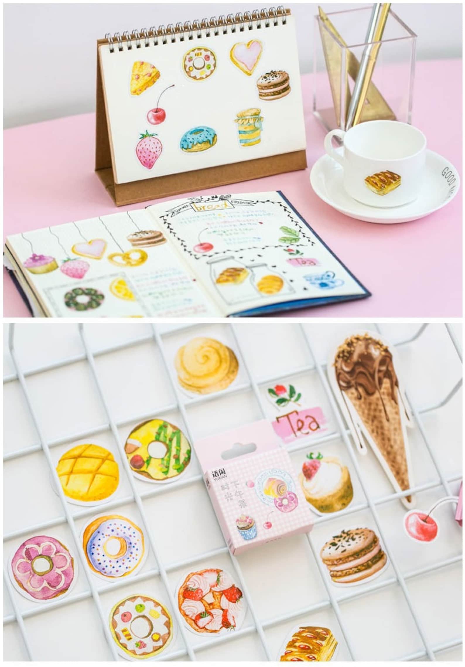 45 Tea Time Buffet Sticker Gourmet Dessert Donut Cupcake | Etsy