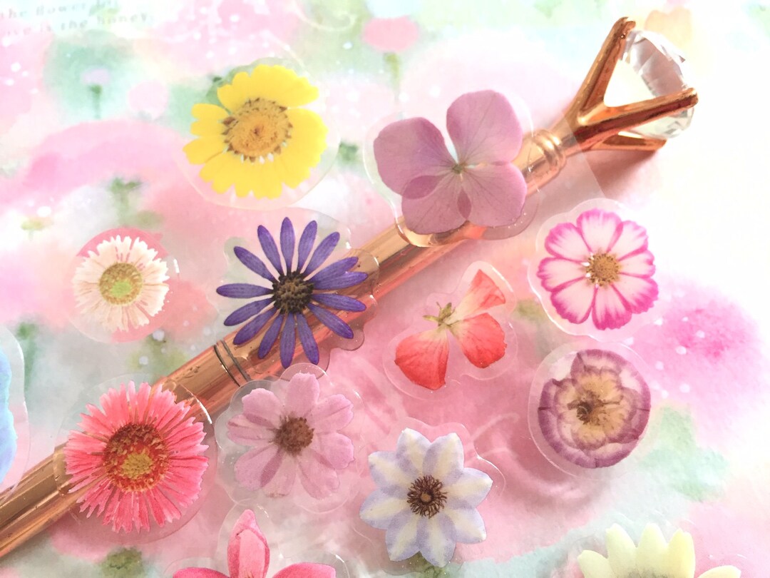 Colorful Flower Epoxy Sticker Mini Flower Pretty Wild Flower DIY ...