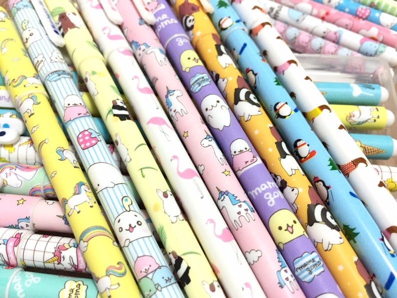 10 Pens Cute Pen Set With Box Kawaii Animal Panda Sea Sel | Etsy