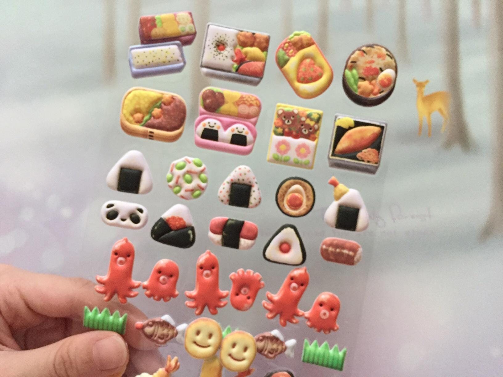 Japanese Octopus Sushi Roll Puffy Sticker Tako Lunch Box Art Food Art ...