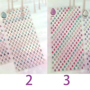 214 Mini Water Drop Glitter Epoxy Sticker Tiny Drop Small Waterdrop ...