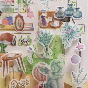 Cozy Home Furniture Sticker Set of 6 Interior Design Vintage House ...