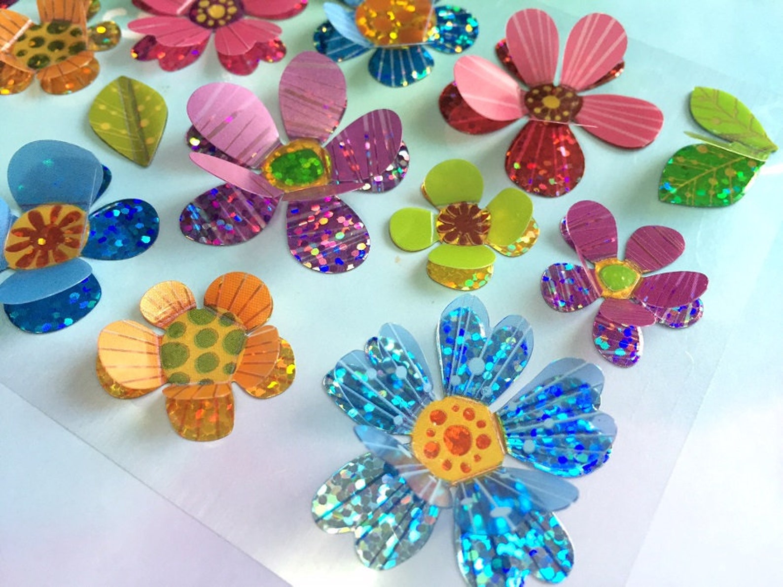 3d Flower Sticker Flower Fairy Flower Garden Deco Sticker Four | Etsy