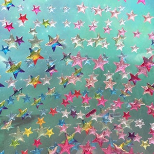 117 Little Star Sticker Glitter Stars Fancy Small Star Pink Tone Blue ...