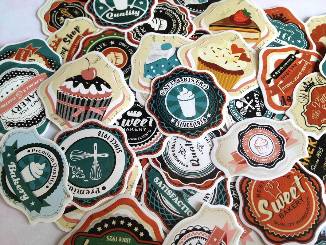 Cupcake label cupcake sticker yummy food muffin Dessert tea | Etsy