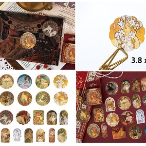 45 Alphonse Maria Mucha Sticker Mucha Art Nouveau Classic Canvas ...