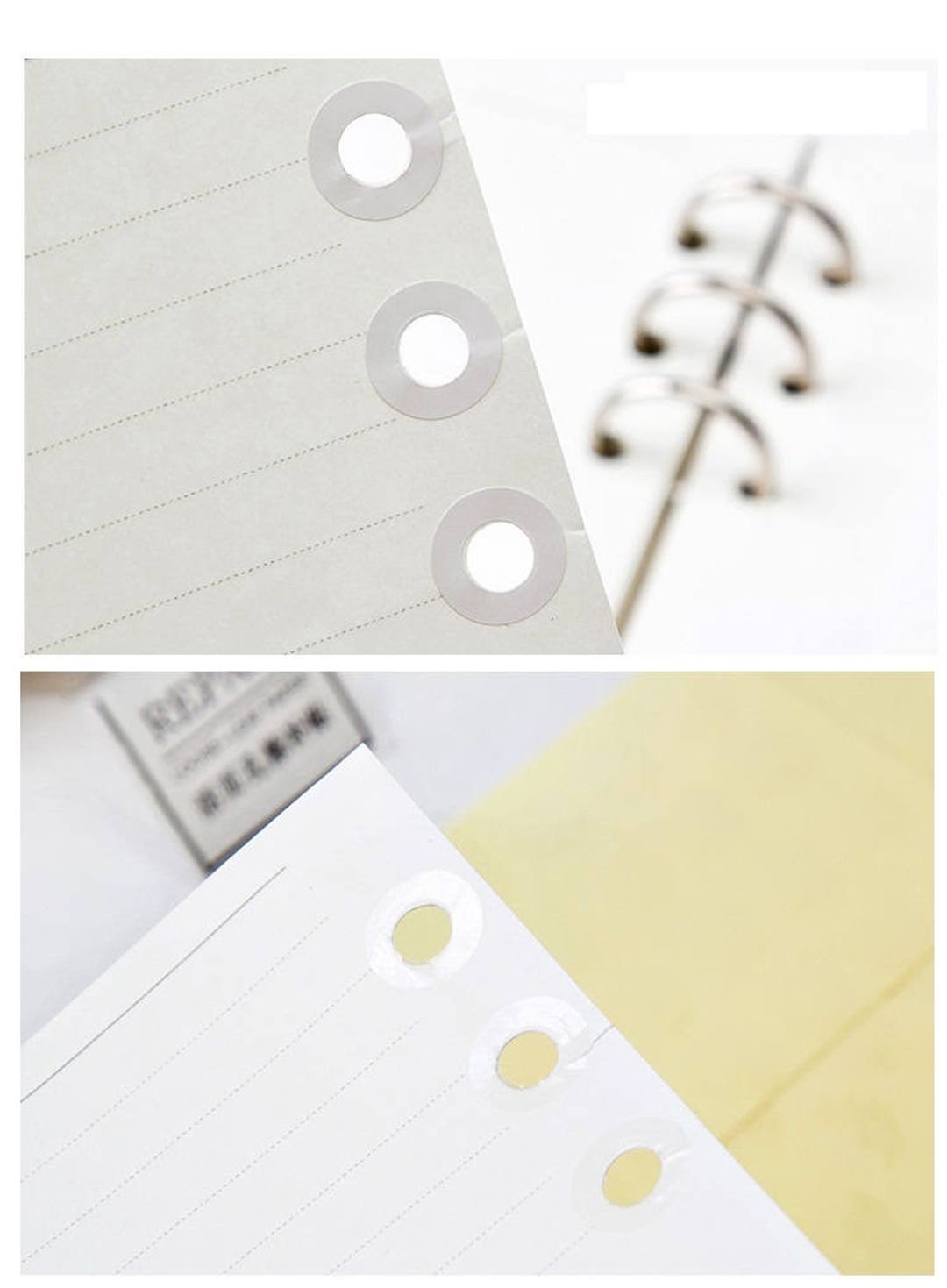 Ring Hole Sticker File Punched Holes Reinforcement Label Polka Dots ...
