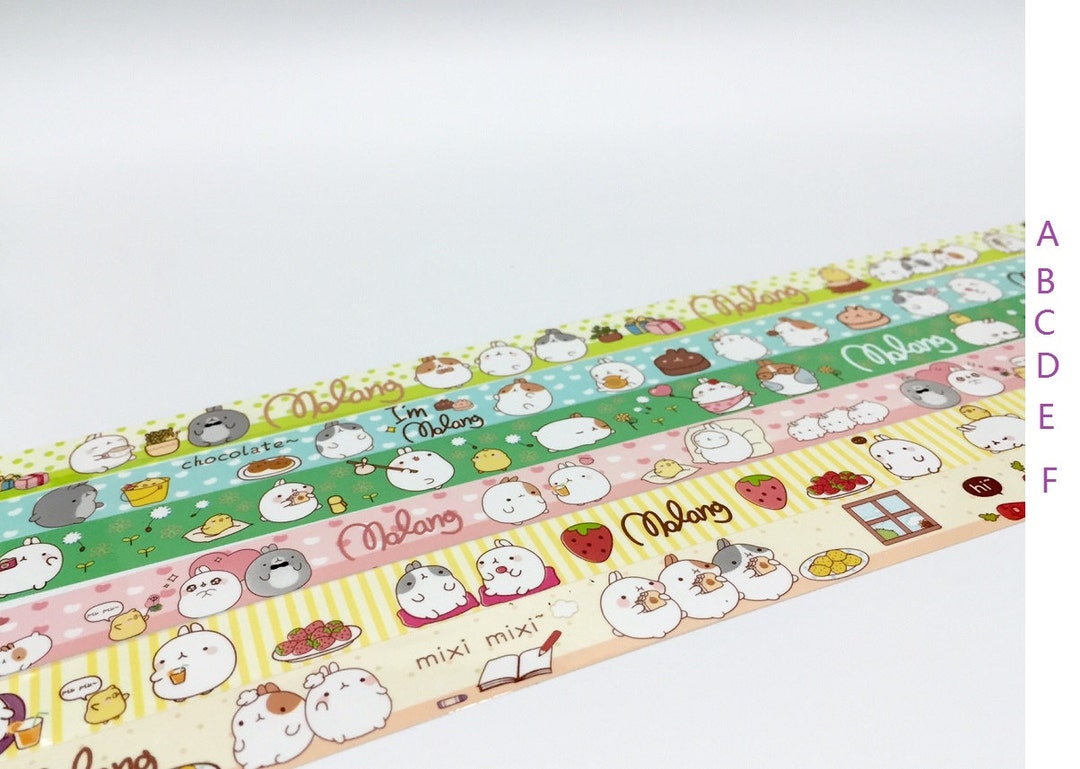 Cute Rabbit Sticker Tape 25M White Rabbits Lovely Bunny Cartoon Rabbit ...