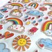 Rainy Day Happy Sun Sticker Cartoon Rainbow Cloud Colorful - Etsy