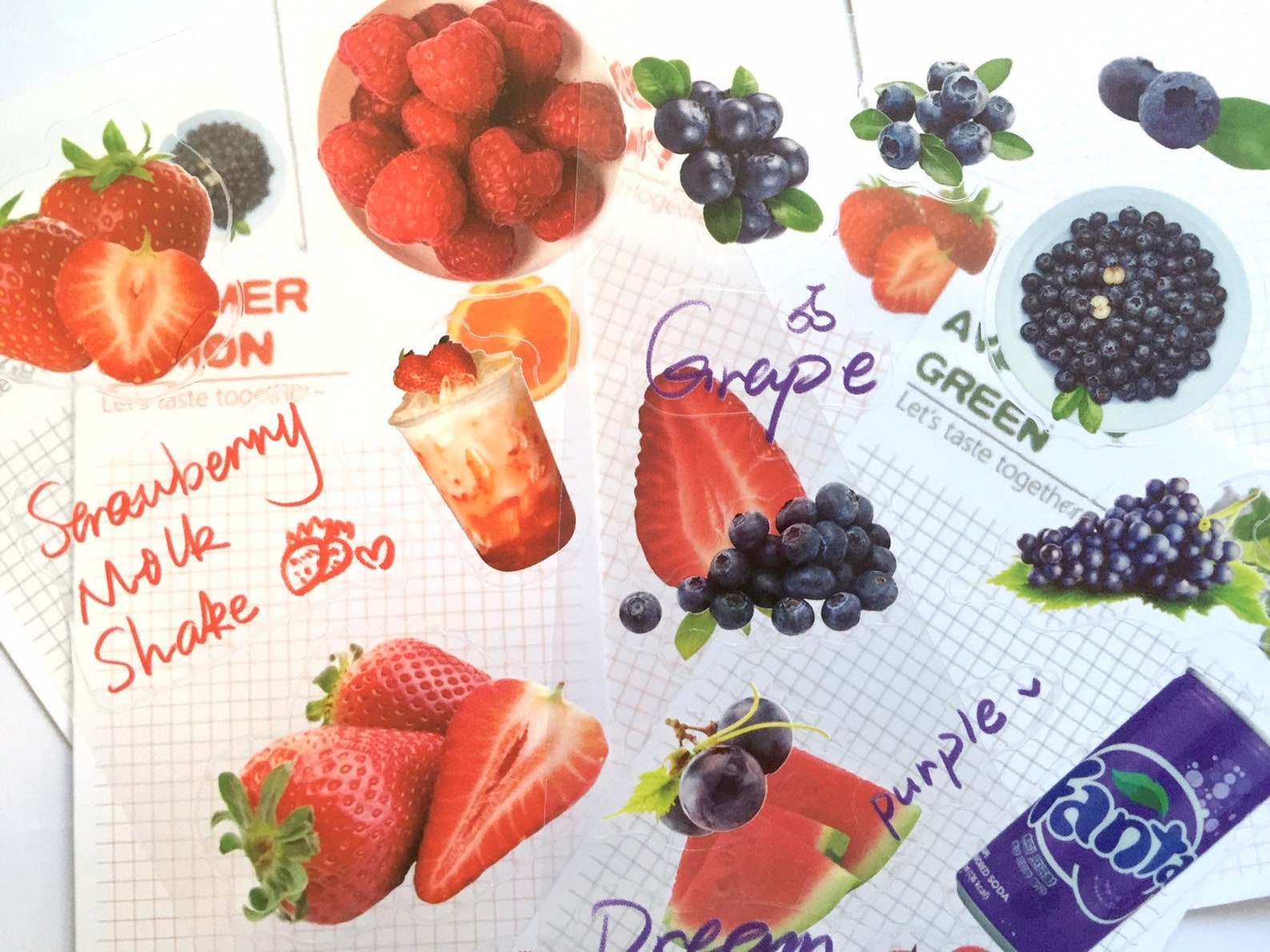 Rainbow Fruit Sticker Superfood Tropical Real Fruit Healing | Etsy