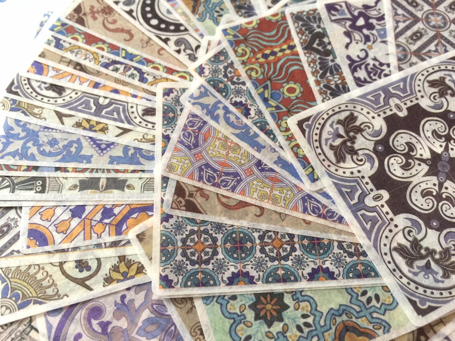 Mini Tile Stickers Tile Pattern Retro Boho Tile Vintage - Etsy