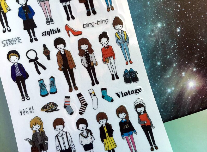 College Students Sticker Fashion Guide Stylish Teen Sticker | Etsy