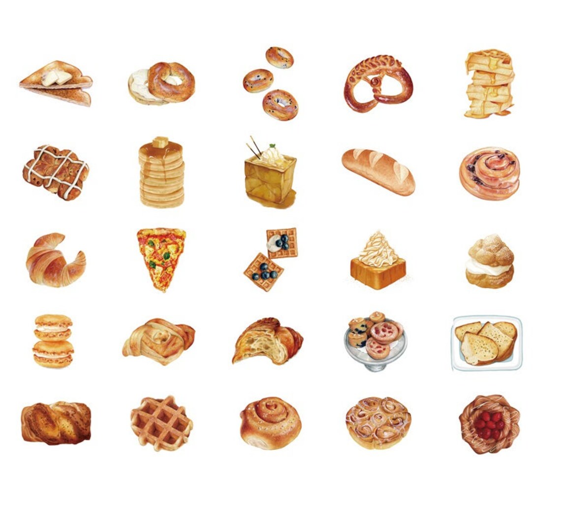 Mini cute bread sticker bakery classic bread breakfast bread | Etsy