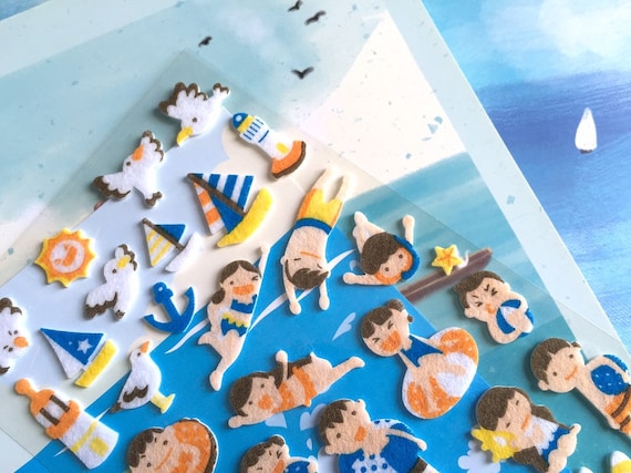 Swimming Party Beach Party Sticker Summer Party Happy Swimming | Etsy