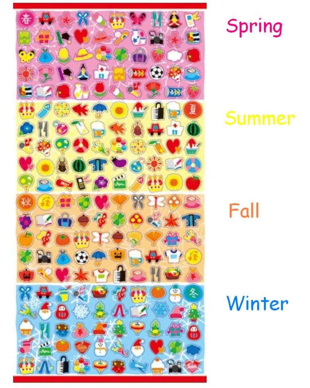 Four Seasons Sticker 365 Days Daily Life Planner Sticker Reminder ...