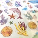 3 Sheets Underwater Theme Stickers Seahorse Blue Whale Dolphin Fish Sea ...