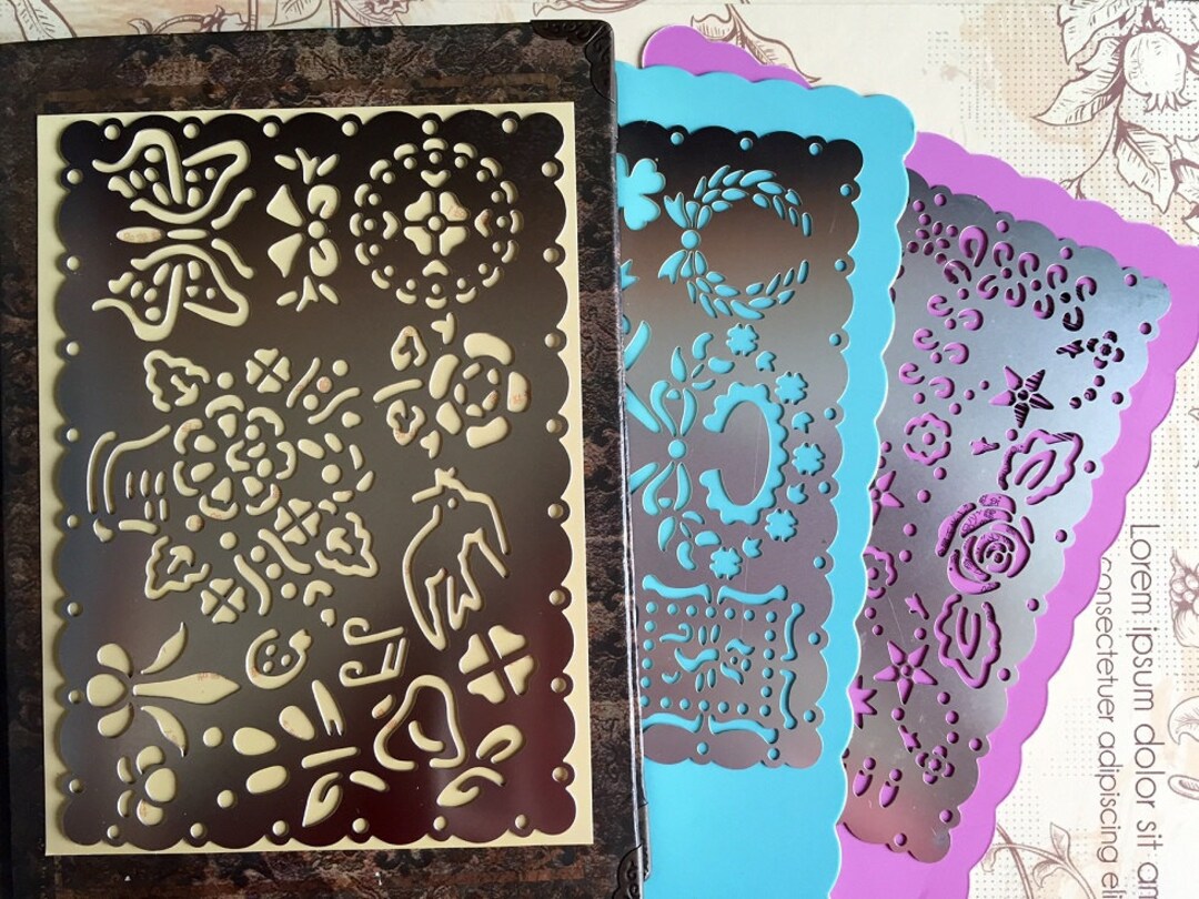 Flower Lace Planner Ruler Art Shapes Stencil Ruler Girl Life Planner ...