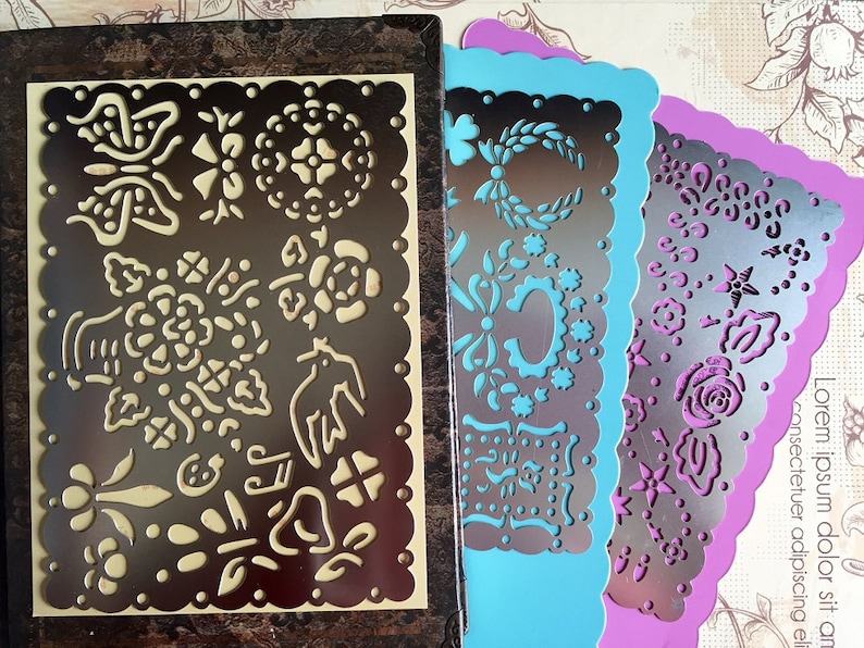 Flower Lace Planner Ruler Art Shapes Stencil Ruler Girl Life - Etsy