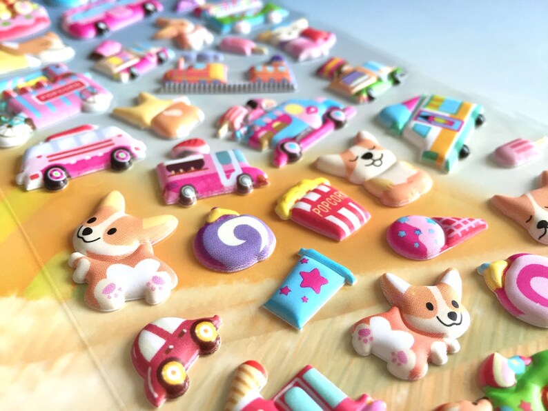 Cute Dog Sticker Akita Dog Little Puppy Toy Car Puffy Sticker - Etsy