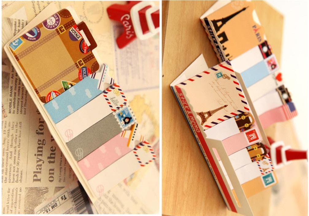 Luggage Case Memo Mini Envelope Sticky Note Travel Handbook - Etsy