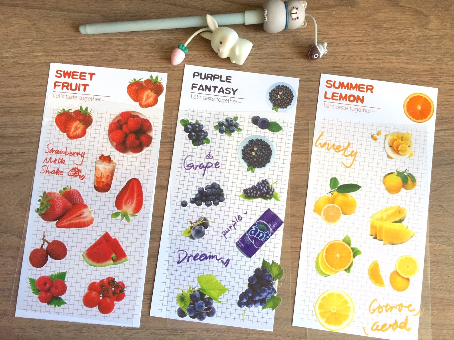 Rainbow Fruit Sticker Superfood Tropical Real Fruit Healing | Etsy