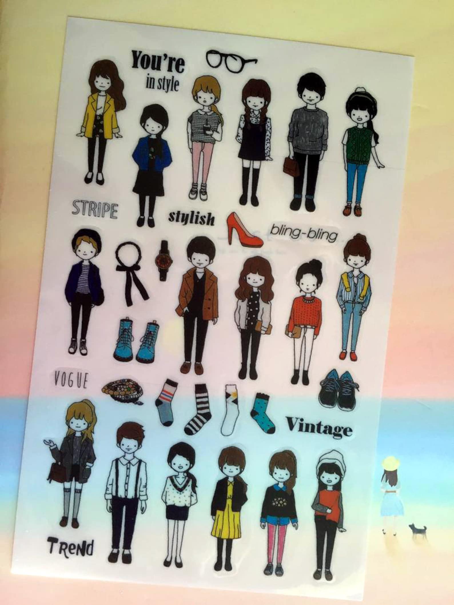 College Students Sticker Fashion Guide Stylish Teen Sticker | Etsy