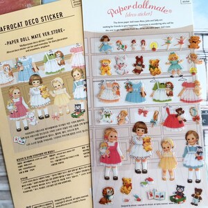 Adorable Toddler Girl Sticker Lovely Little Girl Retro Toy | Etsy