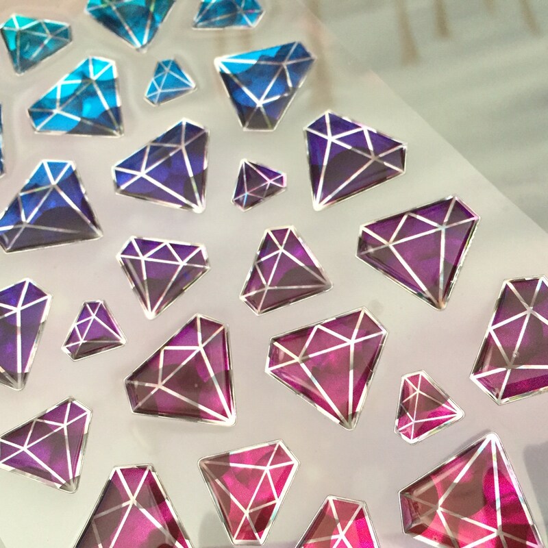 Diamond Stickers - Etsy