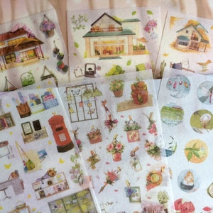 6 Sheet Dream House Sticker Country Style Furniture Study Room Living ...