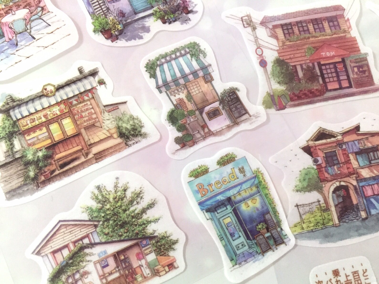 Set of 6 Retro House Sticker Vintage Shop Characteristic Shop | Etsy