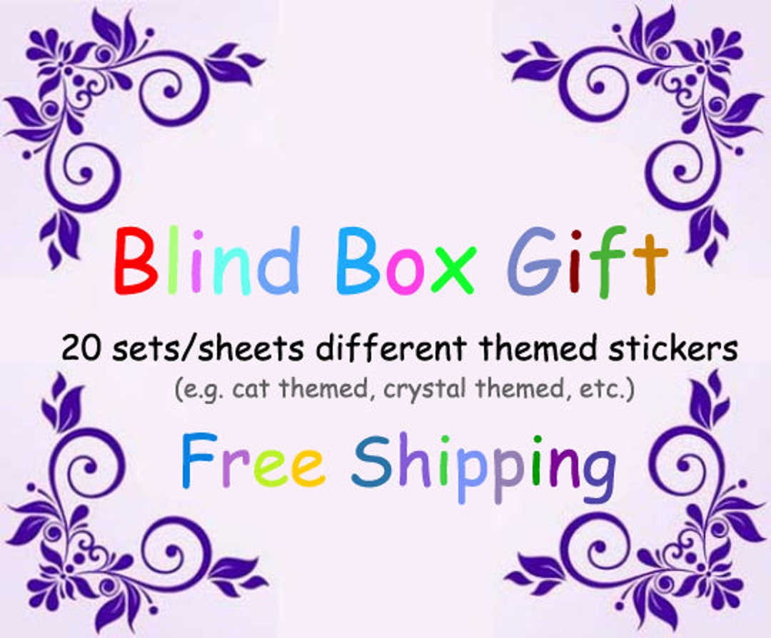 Blind Box Gift Suprise Box Secret Box Mystery Box Sticker Set - Etsy