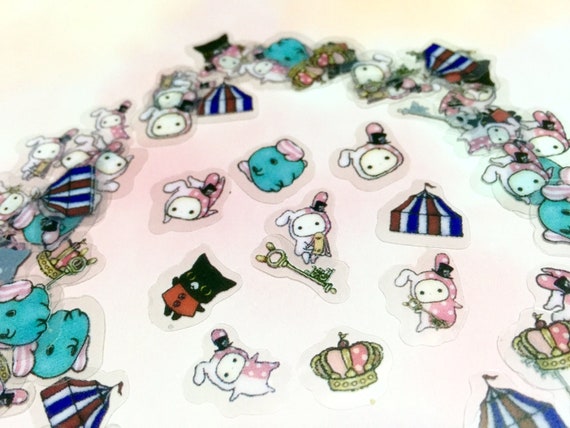 Sentimental Circus Rabbit Sticker 80 Pcs Japan Cartoon Rabbit - Etsy