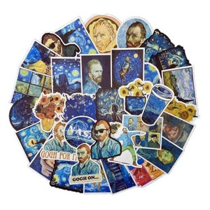 50 Van Gogh Painting Sticker Van Gogh Vincent Van Gogh Themed Paintings ...
