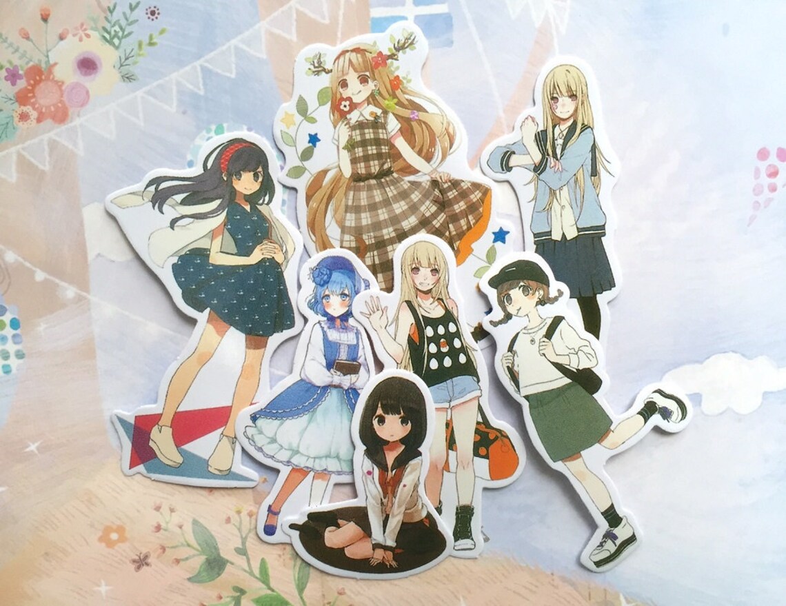 Japanese Comic Girl Sticker Cute Girl Teen Girl Sweet Girl Pretty Girl ...