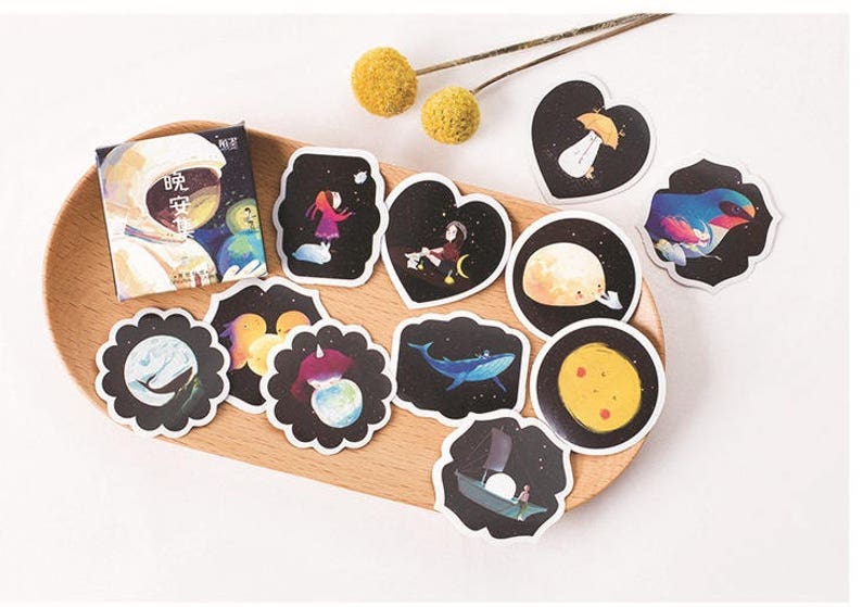 40 summer dream sticker night time fancy fairy tale fantasy | Etsy