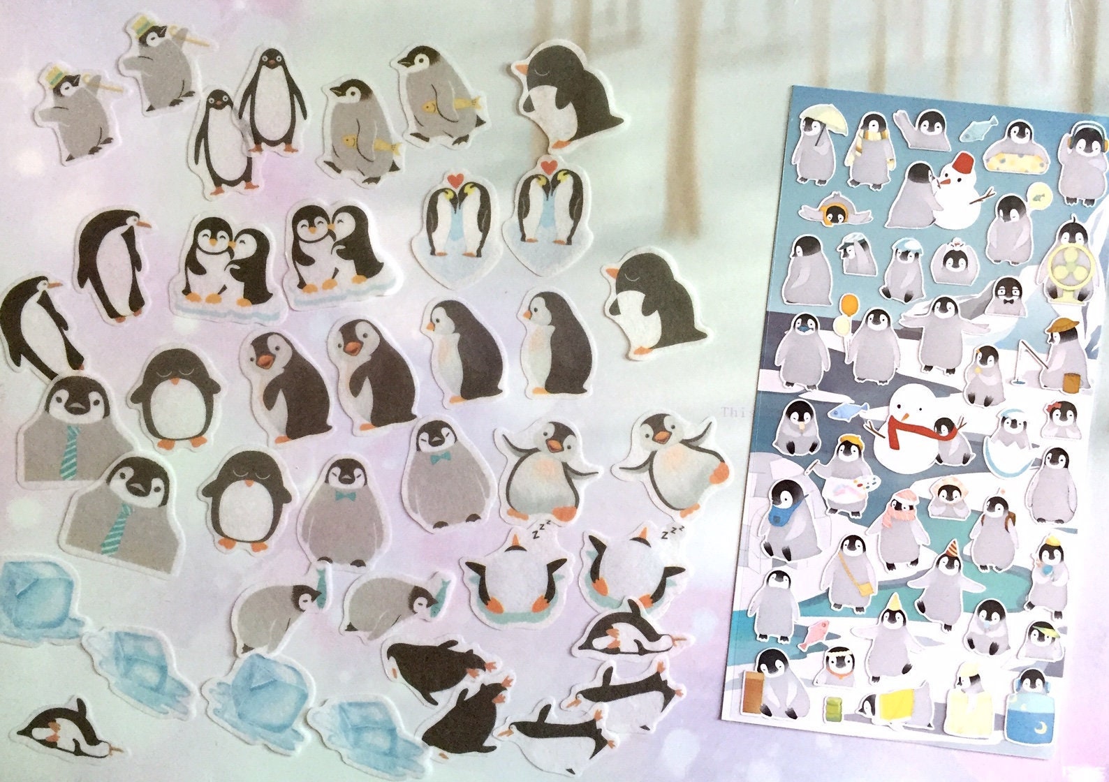 40 Cartoon Penguin Stickers Emperor Penguins Antarctica - Etsy