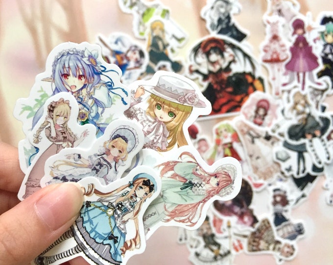 40 Japanese Comic Girl Stickers Cute Girl Teen Girl Sweet Girl Pretty ...