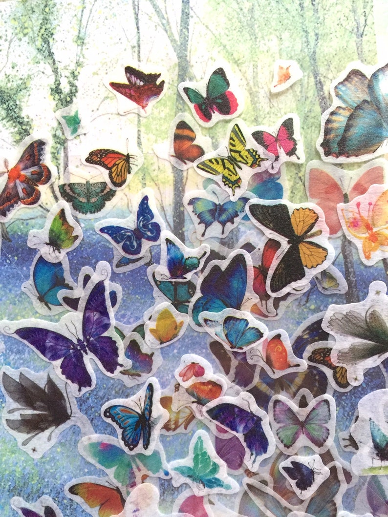 6 Sheets Butterfly Stickers Butterfly Theme Big Butterfly - Etsy