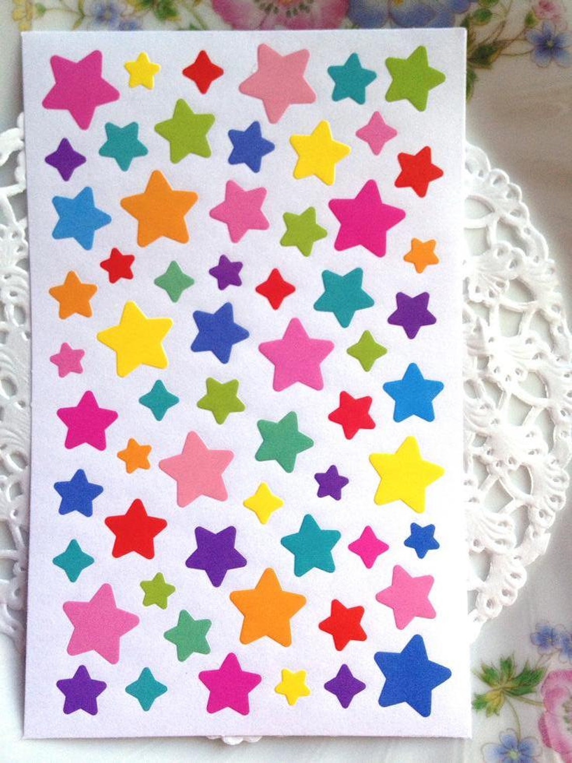61 star Sticker colorful star sharp sticker different size | Etsy
