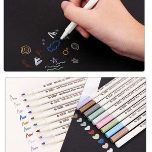 Metallic Color Pen Metallic Photo Pen Color Ink Pen Color Marker CD Pen ...