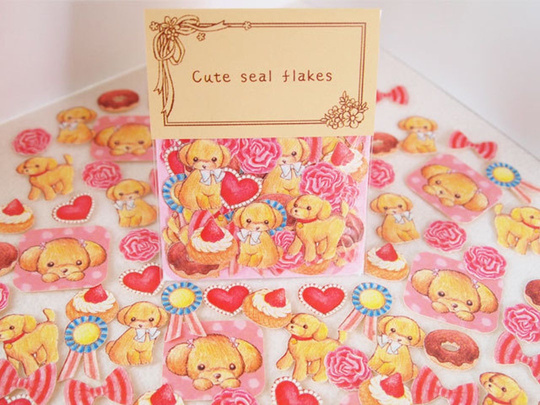 70 Cute Puppies Stickers Baby Dog Pet Dog Little Brown Dog Cute Mini ...