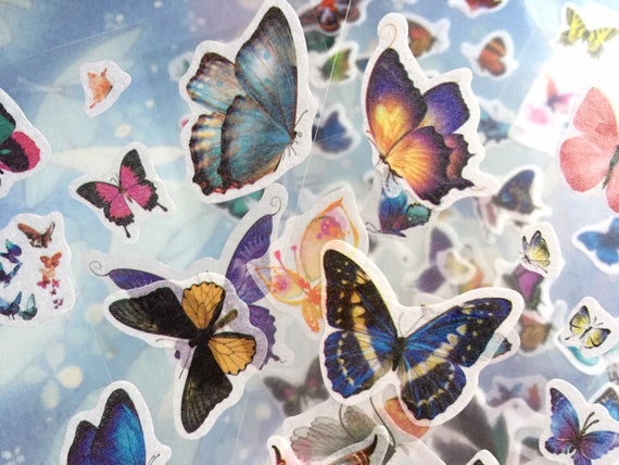 6 Sheets Butterfly Stickers Butterfly Theme Big Butterfly | Etsy