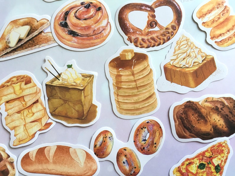 Mini Cute Bread Sticker Bakery Classic Bread Breakfast Bread | Etsy