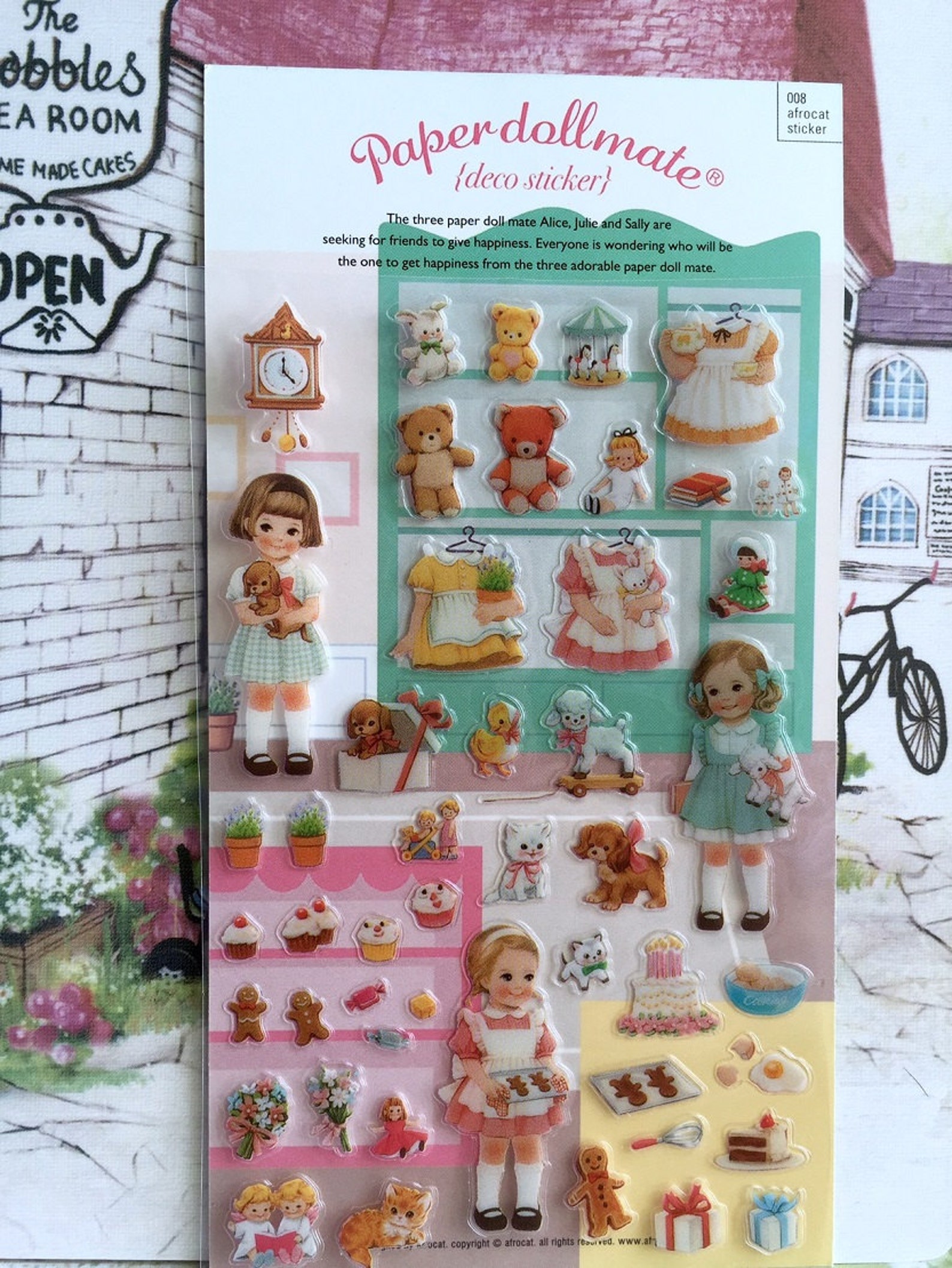 Adorable Little Girl Sticker Lovely Toddler Girl Cake Shop - Etsy