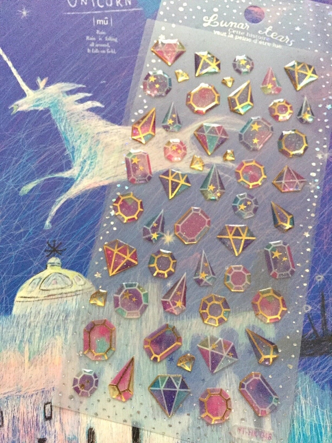 Pink Diamond Sticker Diamond Shape Diamond Pattern Epoxy Sticker Fancy ...