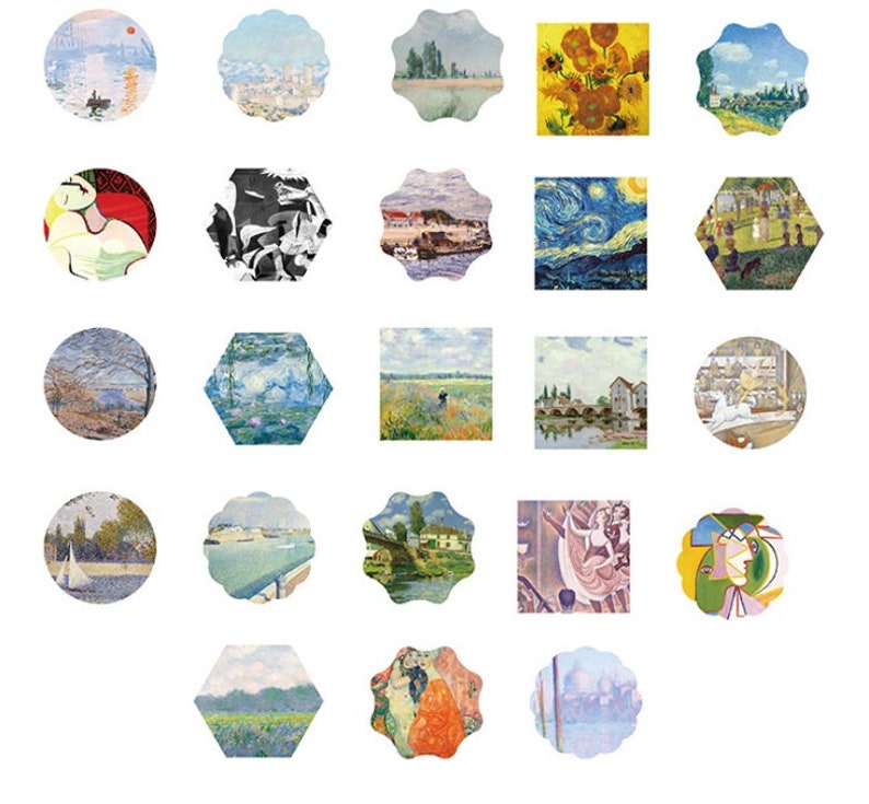 Classic Famous Oil Paintings Sticker He Best Collection of Fine Art ...